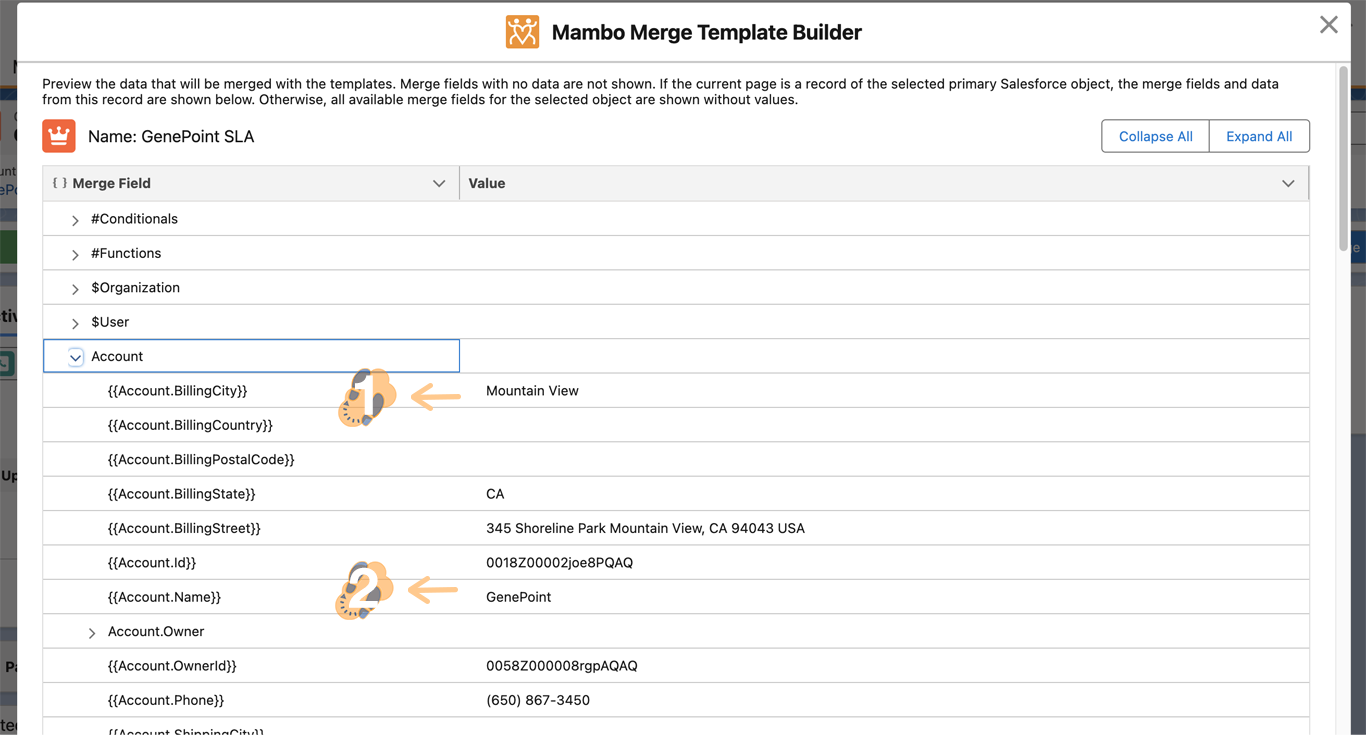Mambo Merge | How To Use Template Builder